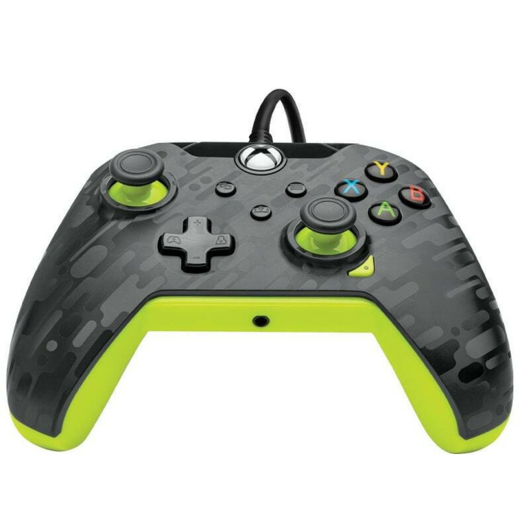 PDP Wired Controller Xbox One, Series X|S, PC - Yellow / Black Camo | MAD