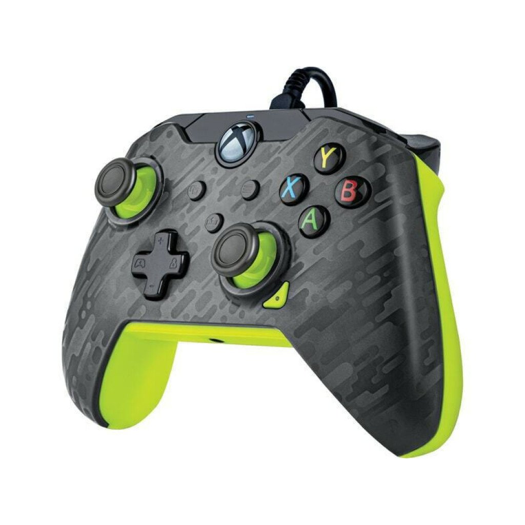 PDP Wired Controller Xbox One, Series X|S, PC - Yellow / Black Camo | MAD