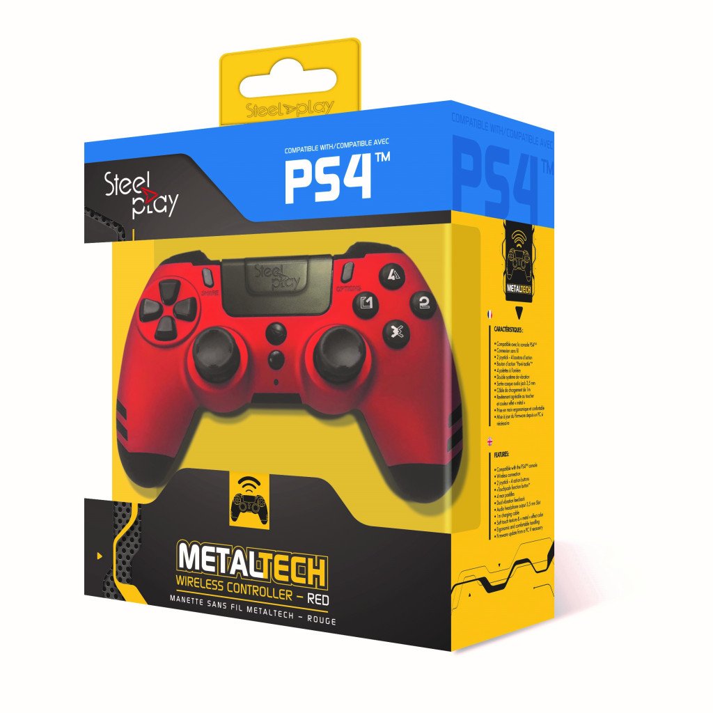 Steelplay Metal Tech Wired Controller PS4 Red| MAD