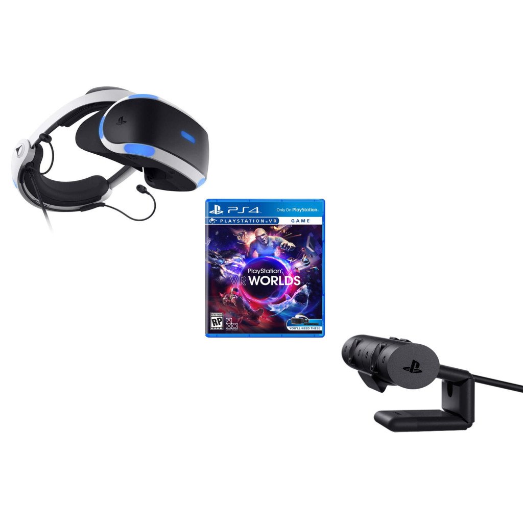Sony PS4 VR Headset + Camera V2 + VR Worlds | MAD