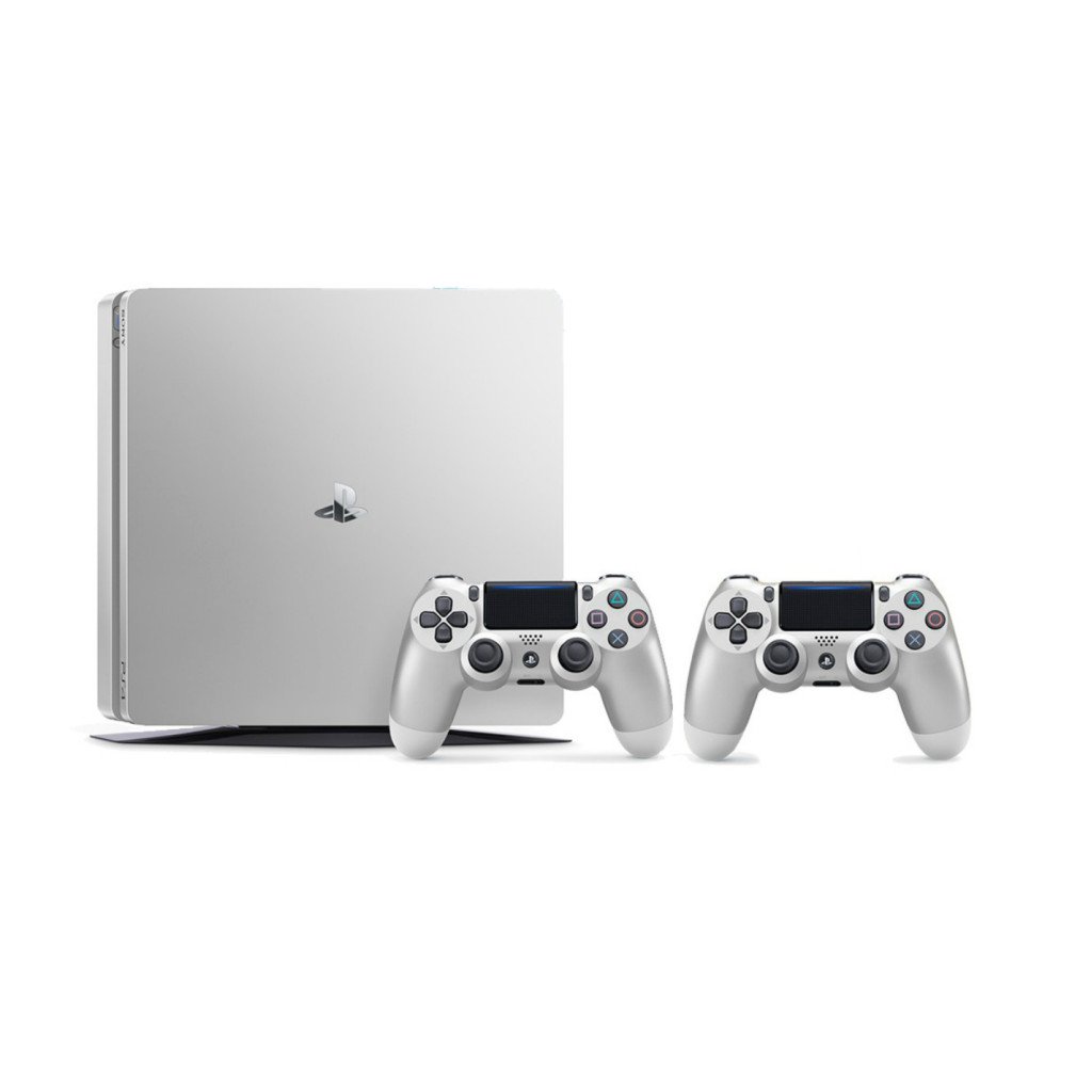 Sony PlayStation 4 - 500GB Slim Silver & 2 Χειριστήρια DS4